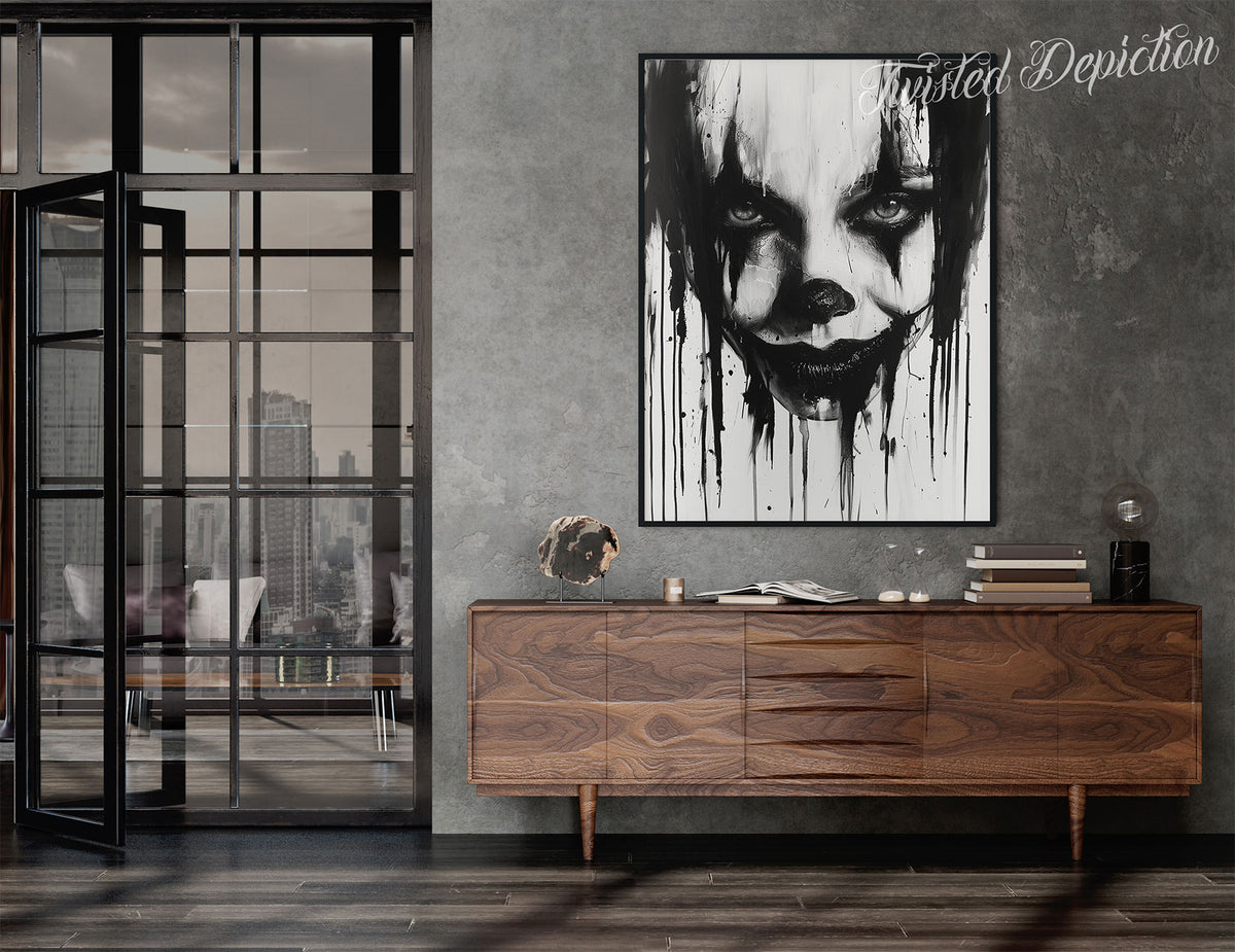 Acrylic Chills Clown Painting – Twisted Depiction
