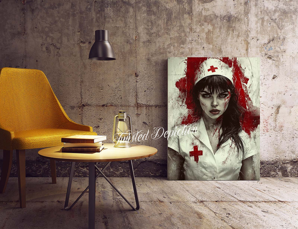 Bold & Beautiful Nurse Painting – Twisted Depiction